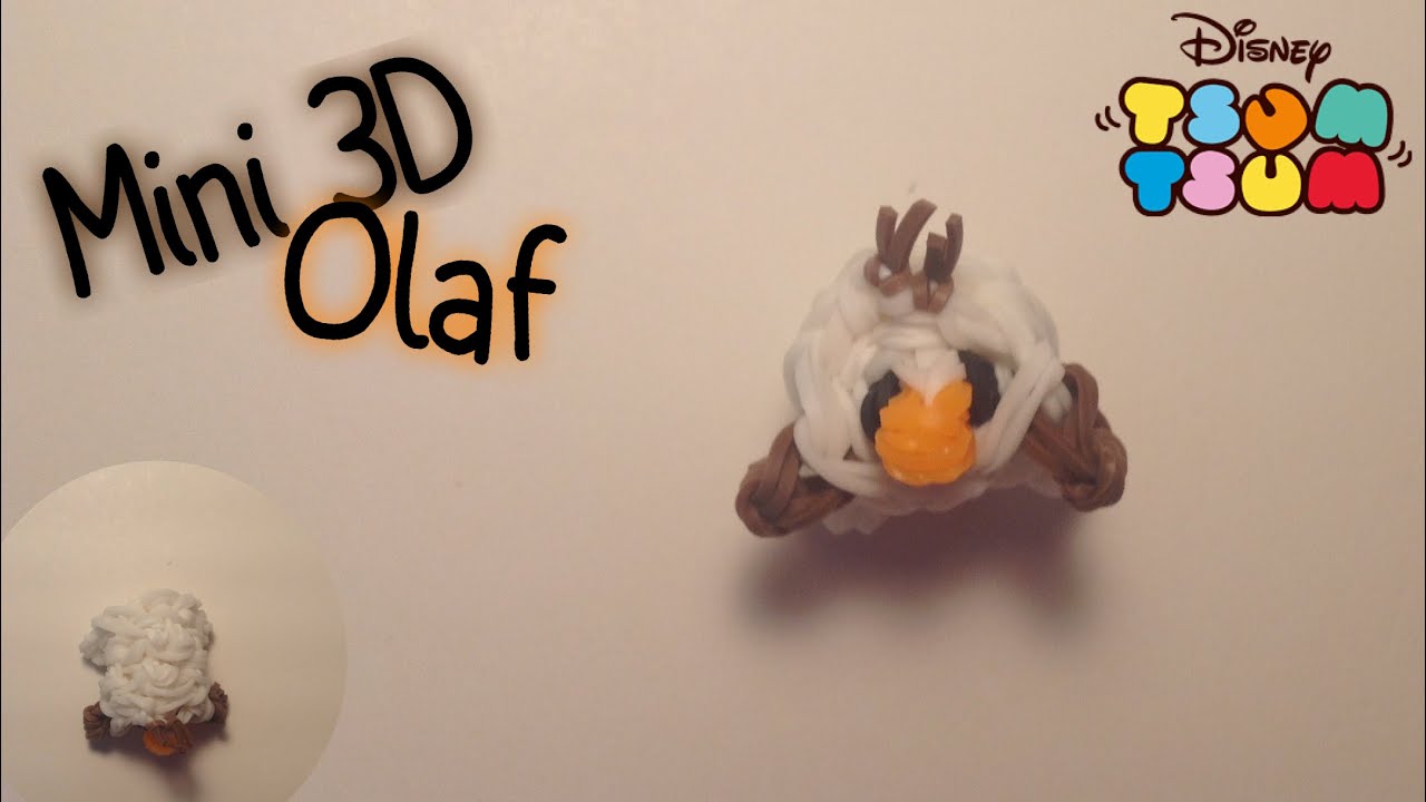 Rainbow Loom Olaf Charm | 3D Mini Tsum Tsum - YouTube