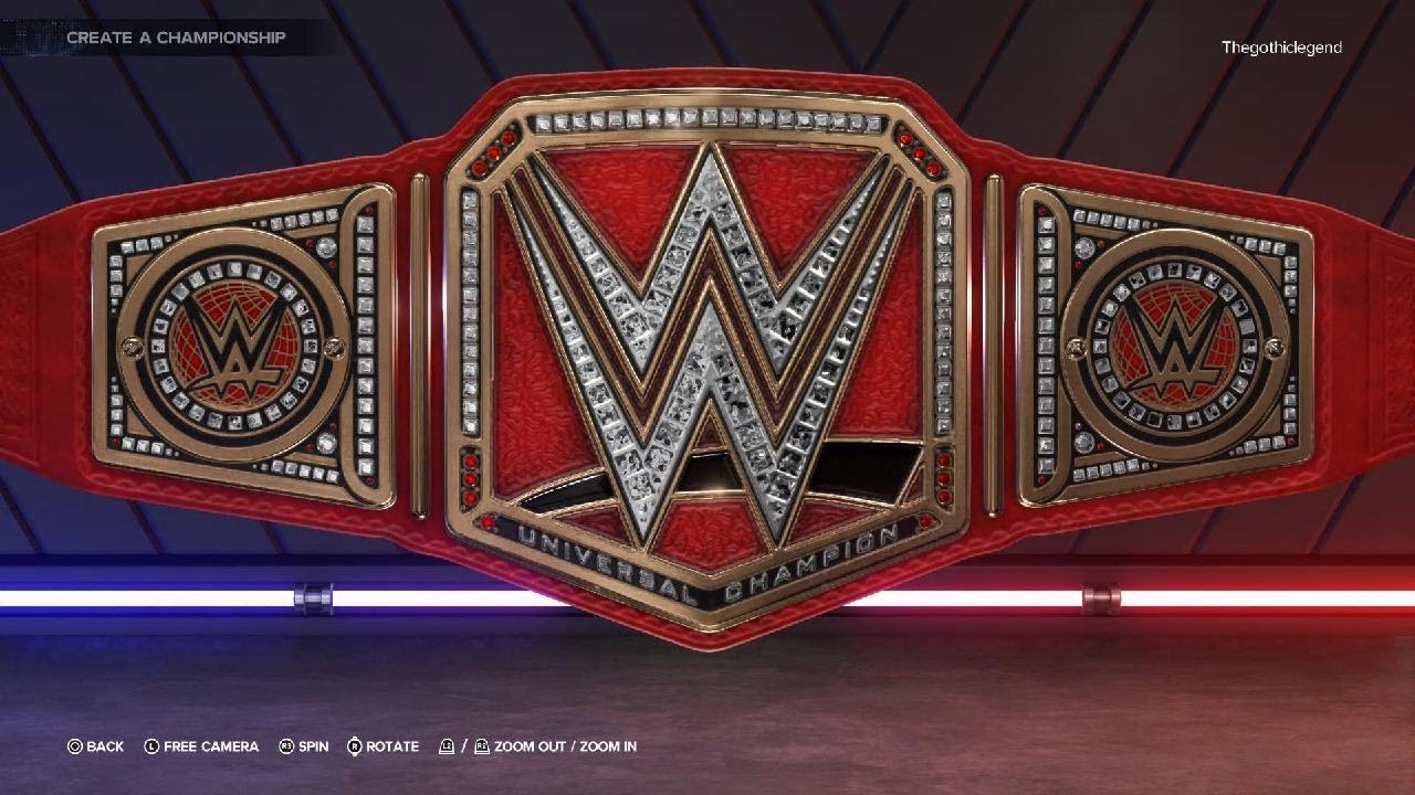 WWE 2K23: Custom Titles - WWE Red Universal Championship (V.2) - YouTube