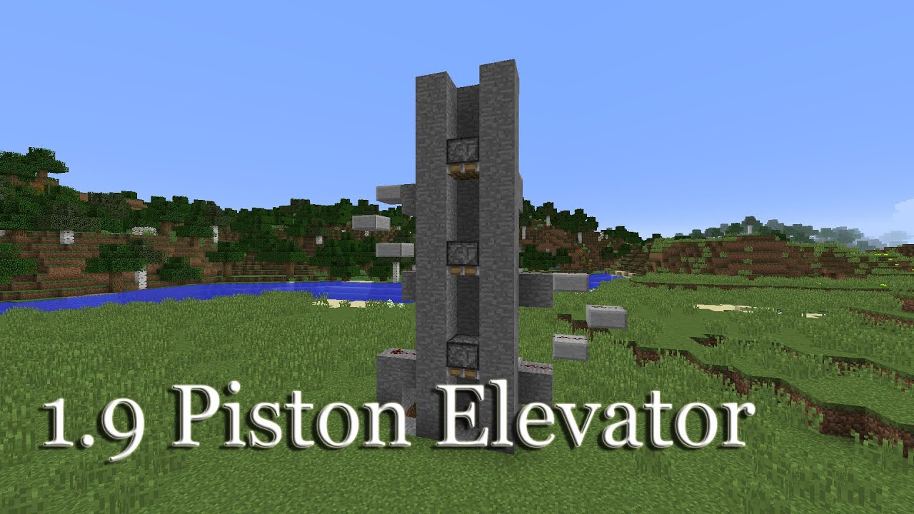 Minecraft 1.9/1.10 Super Fast Piston Elevator (Created by Etho) - YouTube