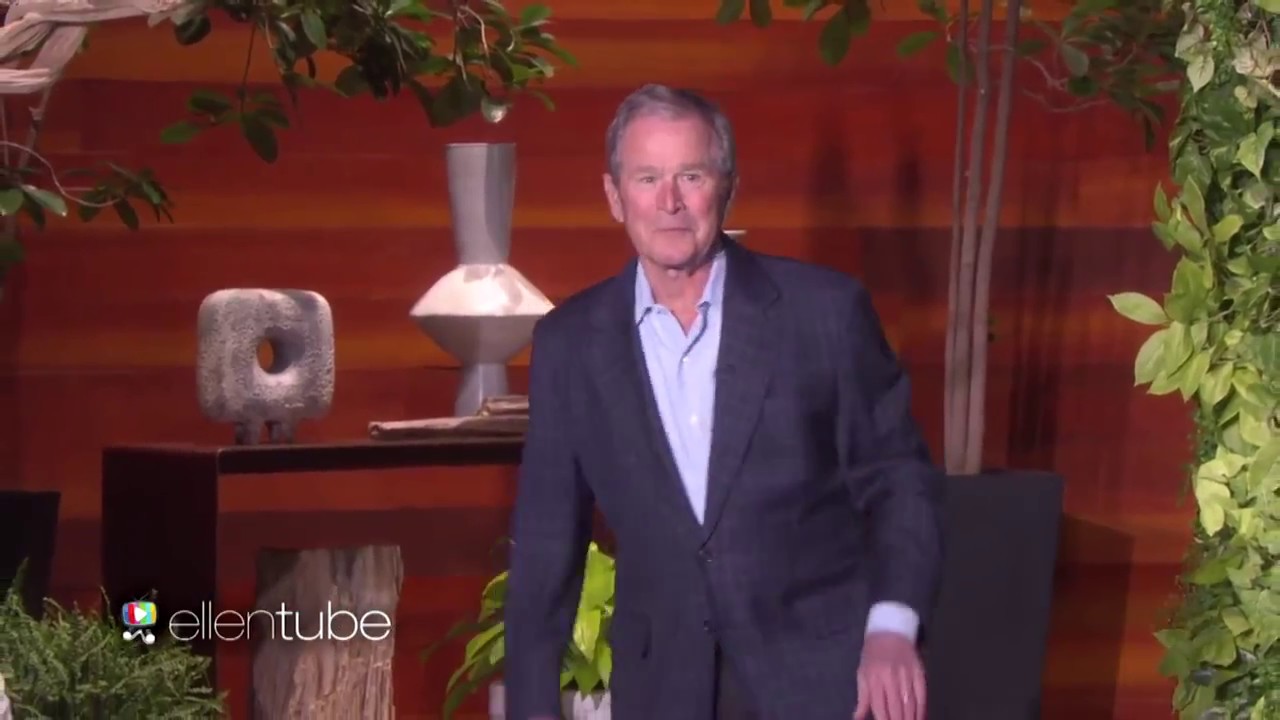 George W Bush on The Ellen Degeneres Show ( The Trueman Show stage ...
