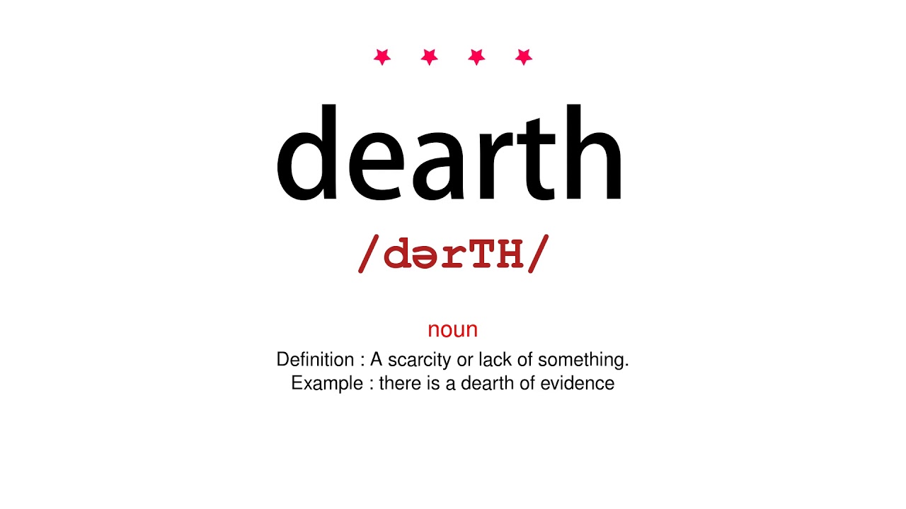 How to pronounce dearth - Vocab Today - YouTube