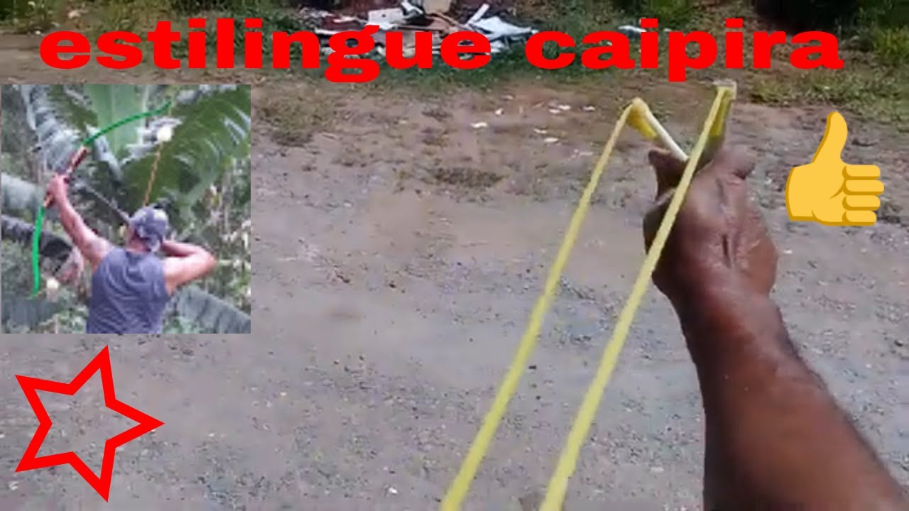 Como fazer um estilingue simples caipira - YouTube