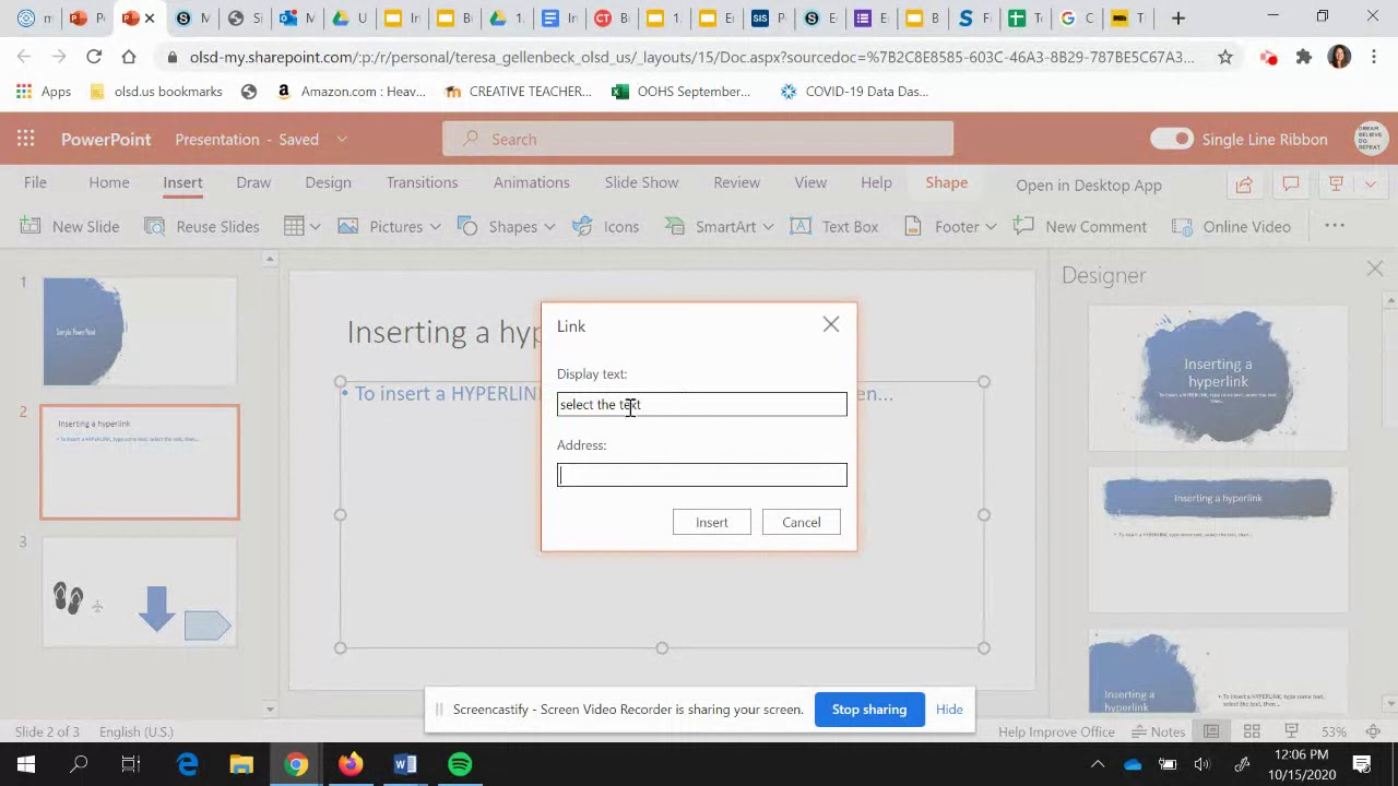 Inserting Hyperlinks Within PowerPoint 365 YouTube inserting-hyperlinks-within-powerpoint-365-youtube