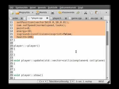 FPS game (OpenGL,SDL,C++) tutorial 6 - create the player class - YouTube
