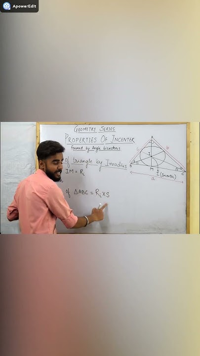 Properties of Incenter of a triangle | Geometry concepts - YouTube
