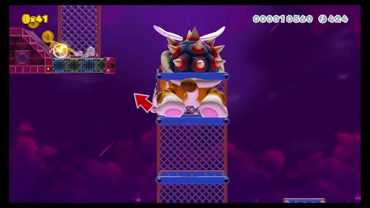 Mario Maker 2 - Meowser's Skyscraping Showdown! - YouTube