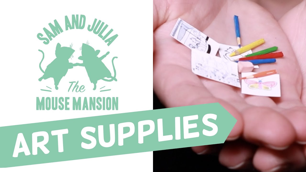 The Mouse Mansion - Miniature Art Supplies Tutorial - YouTube