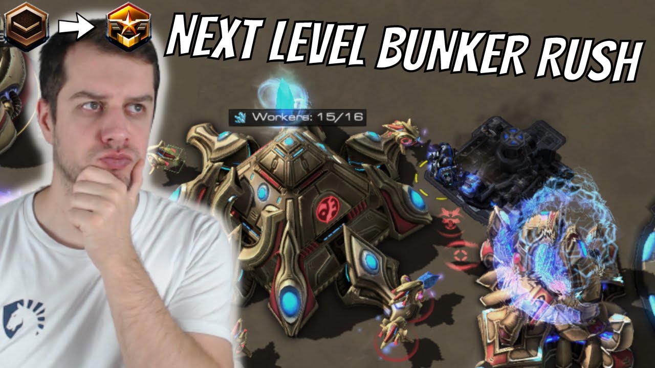 Bunker rush into... MECH?! Bronze to Grandmaster Protoss 1-1-1 ...