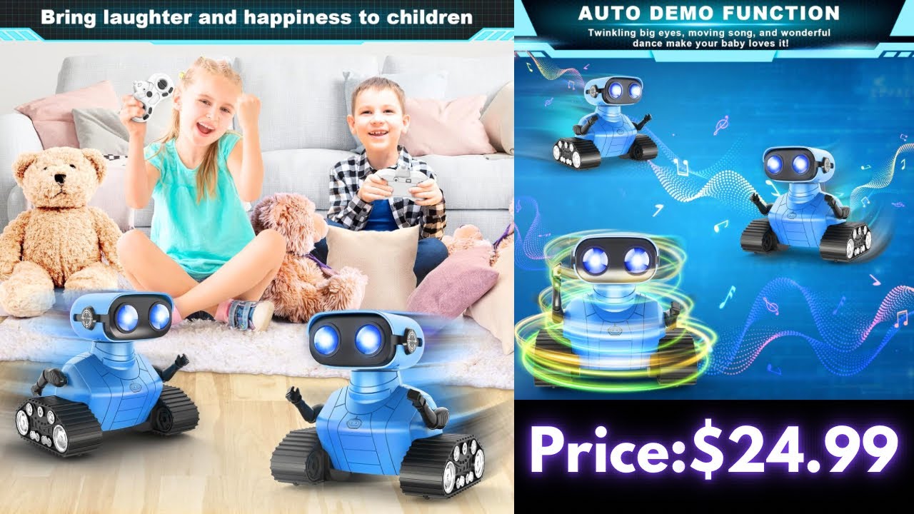 Hamourd Robot Toys for Boys Girls, Rechargeable Remote Control - YouTube