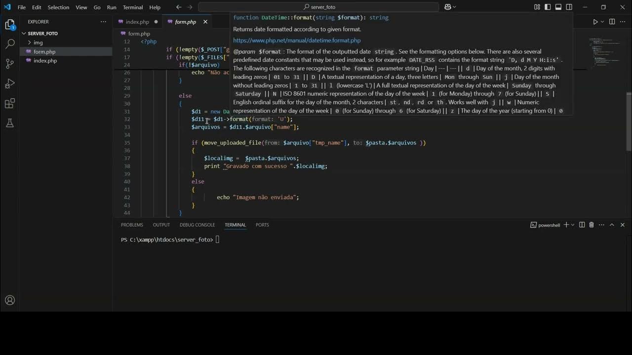 carregar/upload de imagem para servidor do Site em PHP, para galeria ou alterar site. - YouTube