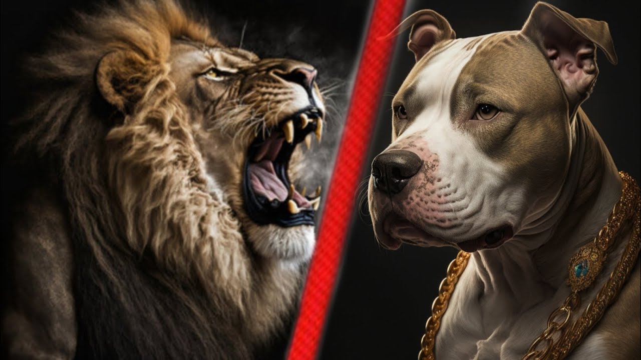 Danger pitbull Vs Lion 🦁 #youtube #dangerous #pitbull #video #dog_fight ...