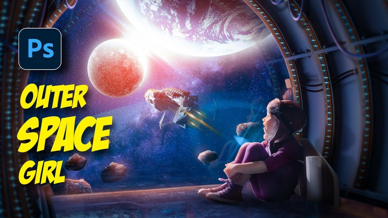 The Outer Space Girl | Photoshop Tutorial - YouTube