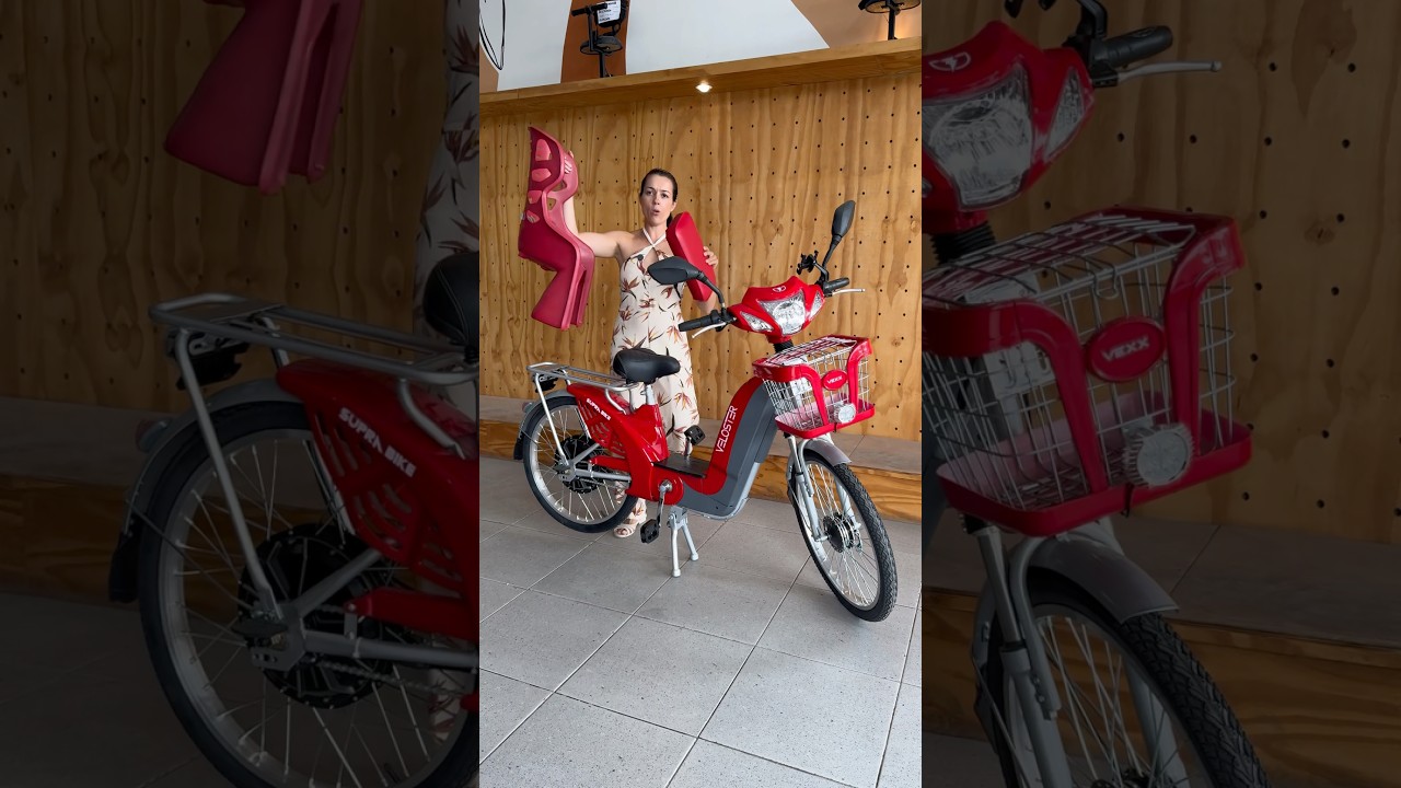 Bicicleta elétrica Veloster pra você que precisa levar seus filhos ...