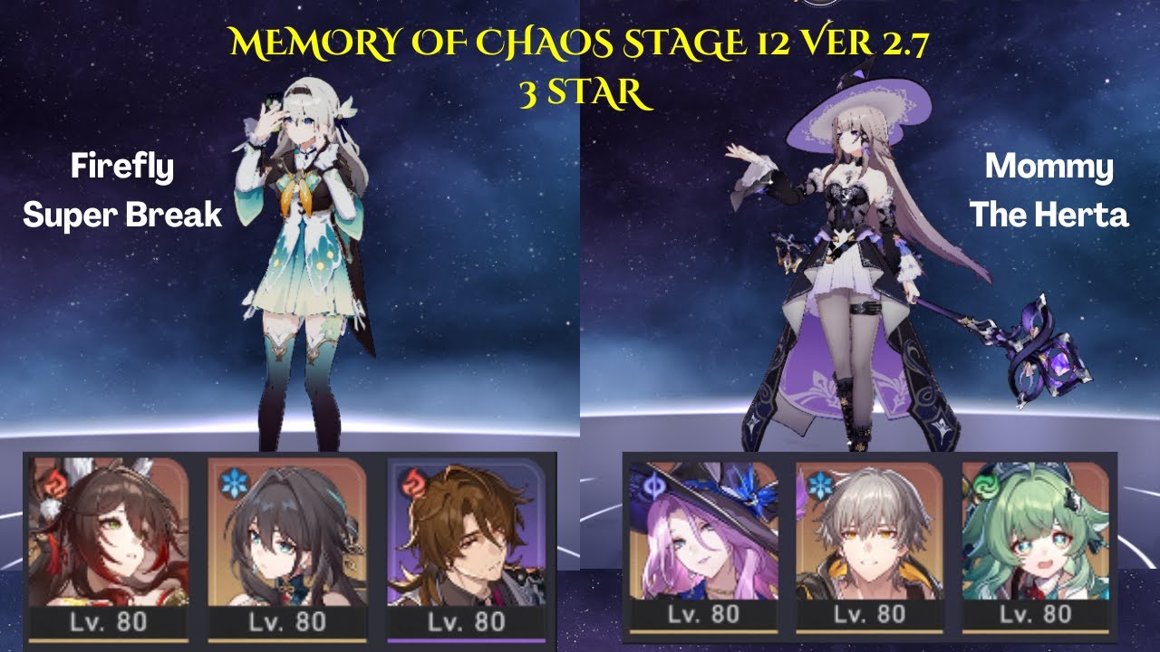 Super Break Firefly & Mommy The Herta | Memory of Chaos Stage 12 3 Star ...