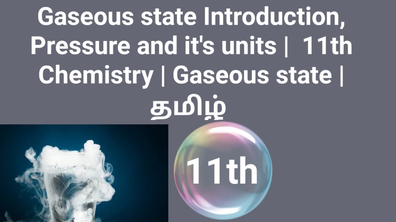 Gaseous state Introduction, Pressure and it's units | 11th Chemistry ...