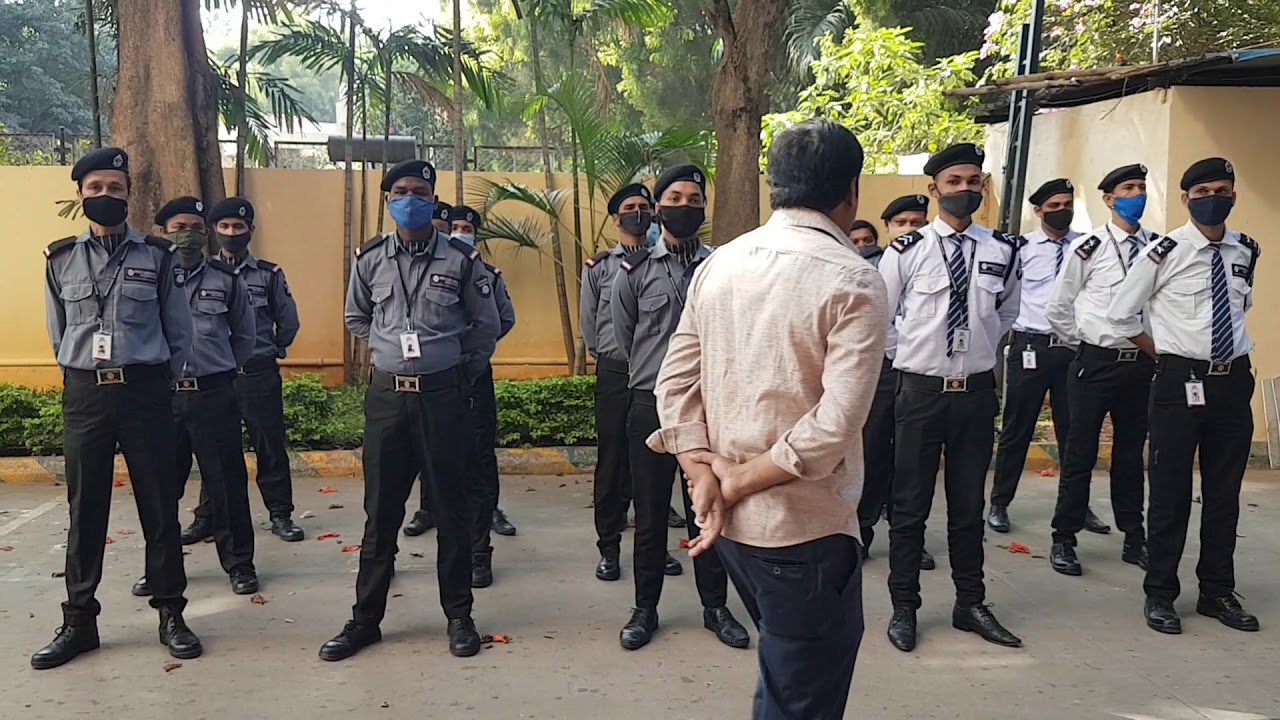 Basic parade for guards on the site on weekly basis| Security Guards ...