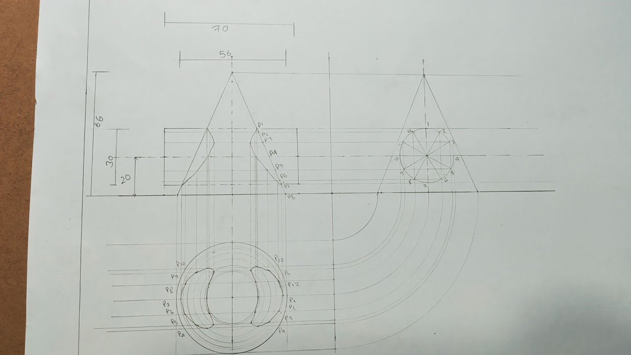 PROJECTION OF SOLID CONE || ENGG GRAPHICS || - YouTube