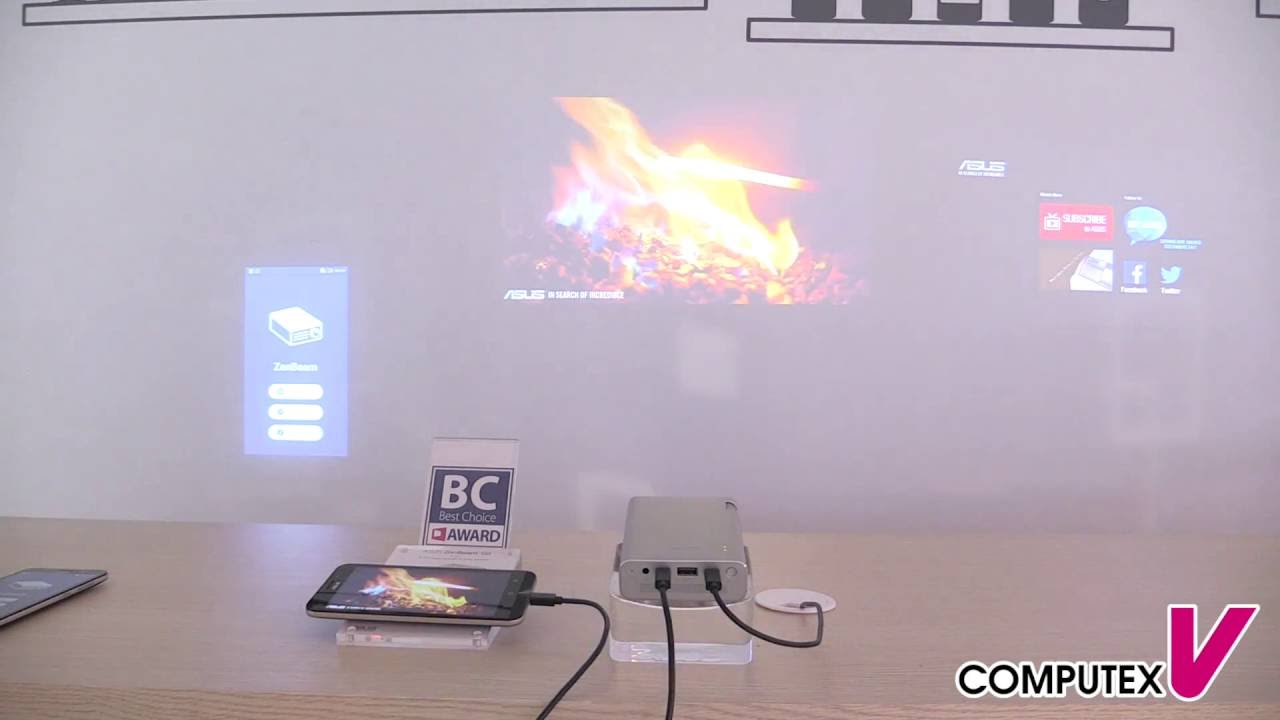 【2016 COMPUTEX TAIPEI】ASUS - ZenBeam LED Pico USB Projector - YouTube