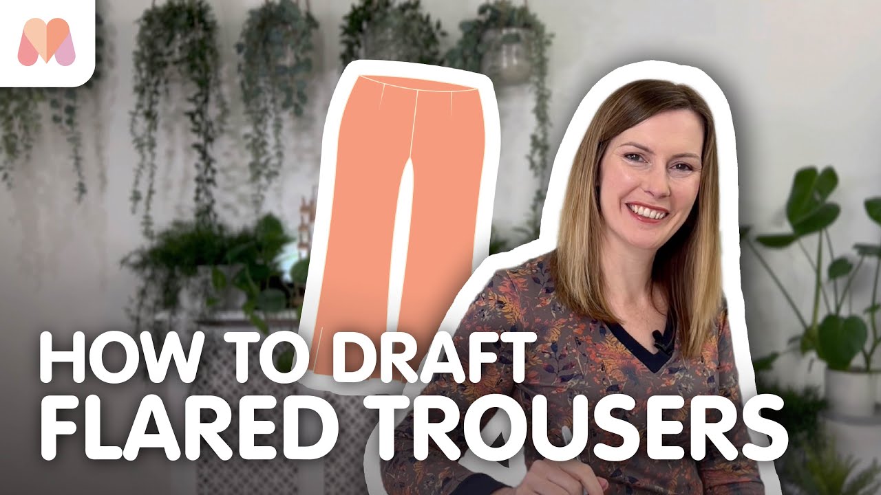 How to Pattern Draft | Flared Trousers | Step-by-Step Tutorial - YouTube