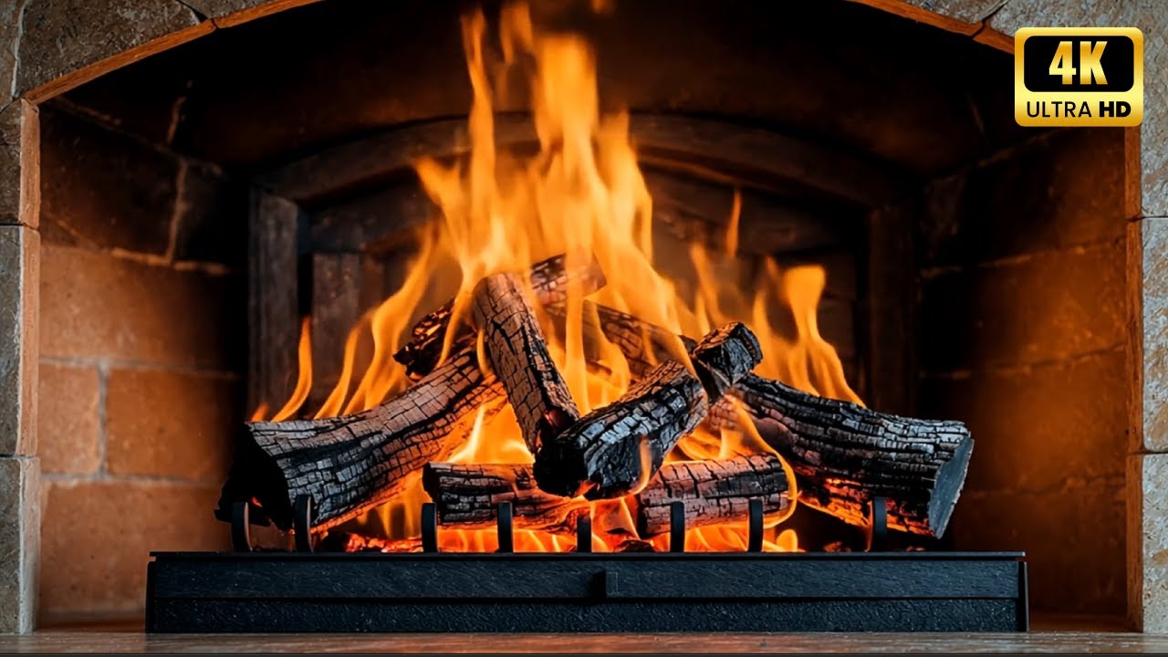 🔥 The Beauty of Colorful Flames in a 4K Ultra HD Fireplace | Feel the ...