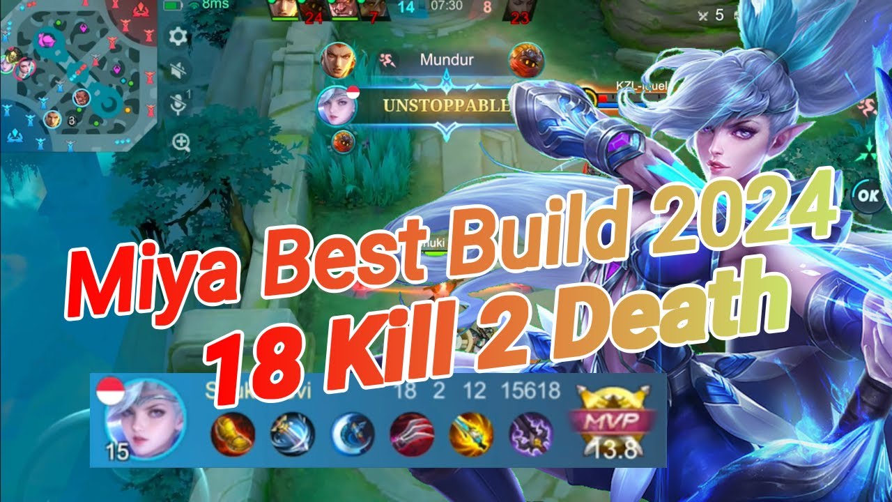 18 Kill Miya Best Build 2024 Build Miya Tersakit 2024 1 Hit build miya ...