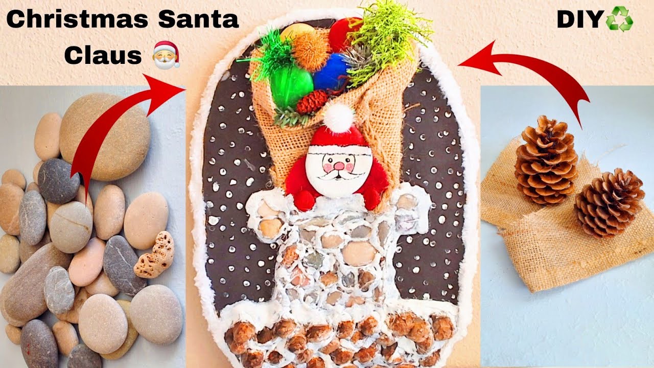 Easy Low - Cost Diy Christmas Santa Claus idea from Recycled Materials ...