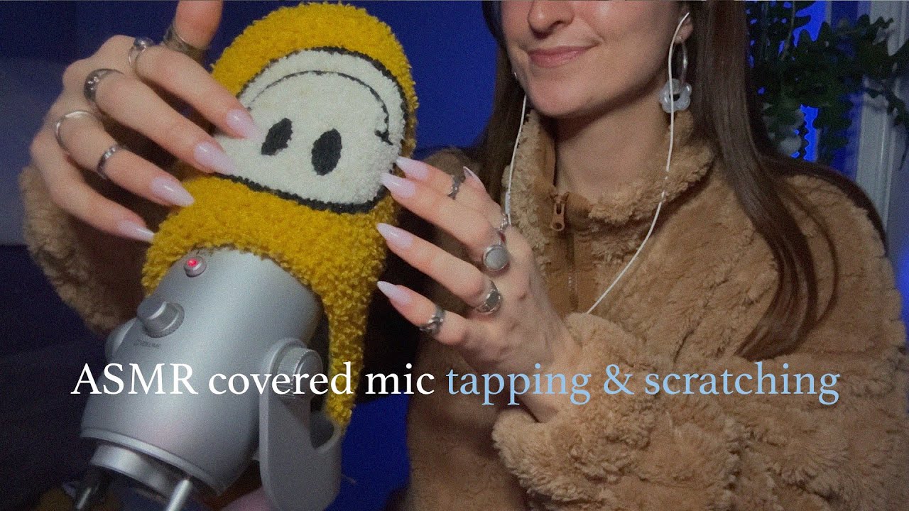 tapping you to sleep with different mic covers ASMR | no talking ...
