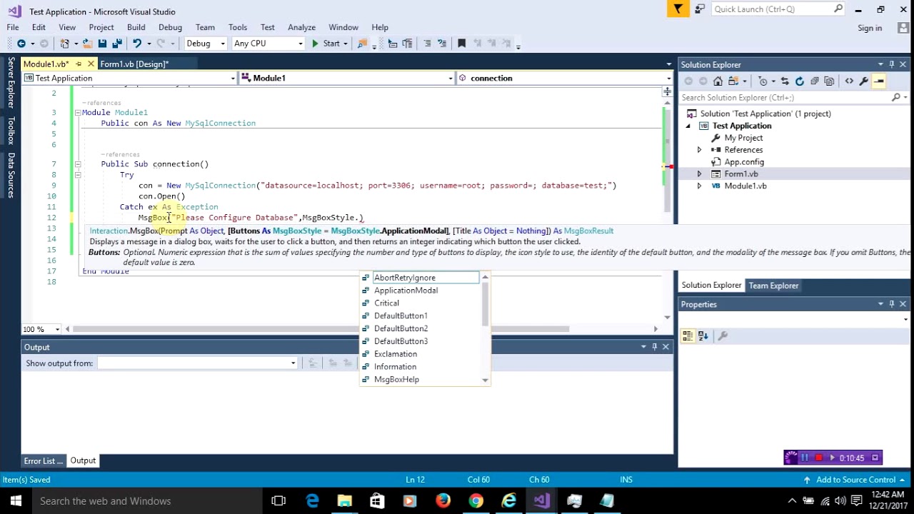 And Mysql Connection And Insert Data In To Database Youtube