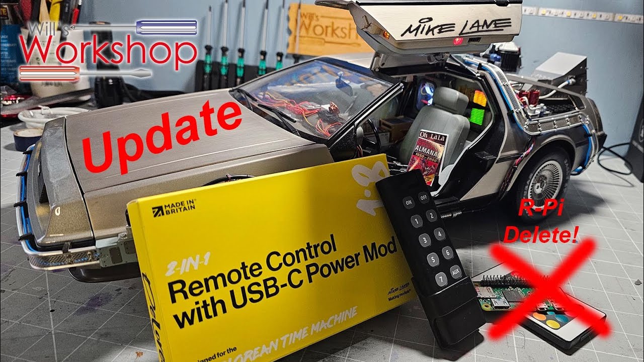 Delorean Raspberry Pi Delete - Mike Lane Full Remote Control - YouTube