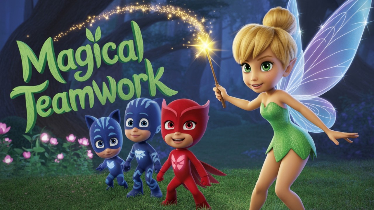 PJ Masks and Tinker Bell's Magical Teamwork | bedtime story - YouTube