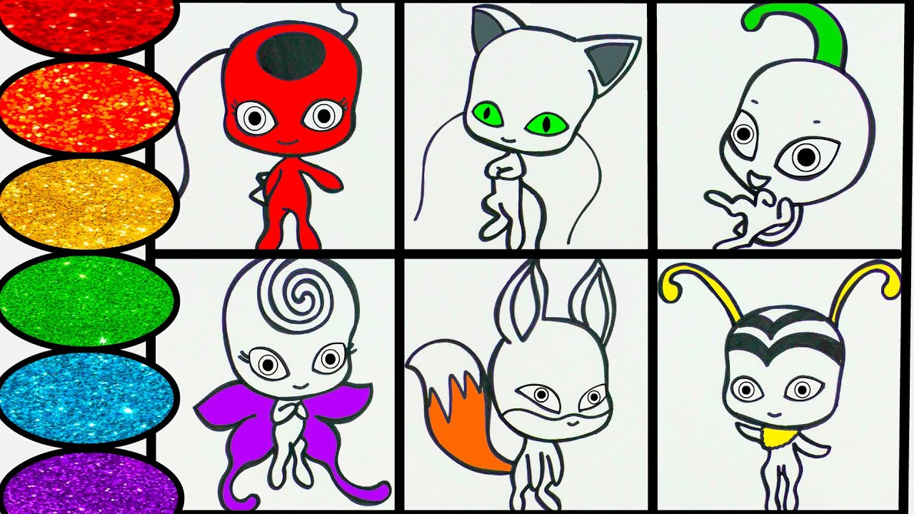 How to draw Kwamis Miraculous Ladybug- Easy drawing and coloring for ...