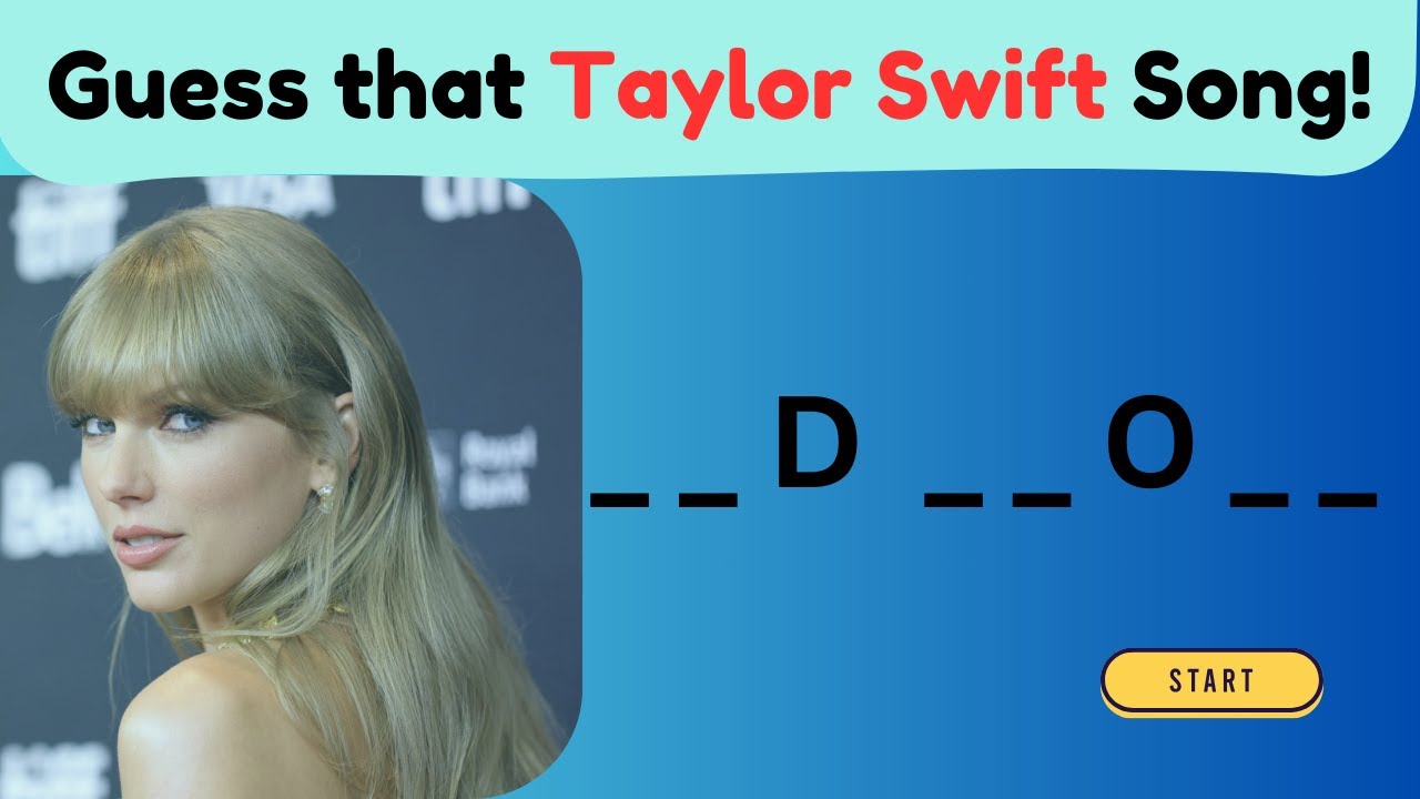 Guess that Taylor Swift Song | Guess the Song Challenge | Game Night ...