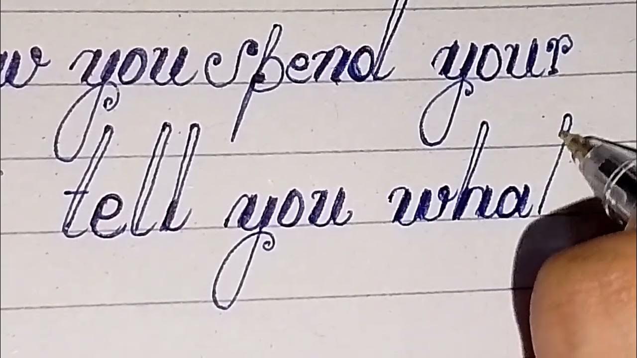 How to improve cursive handwriting for beginners - YouTube
