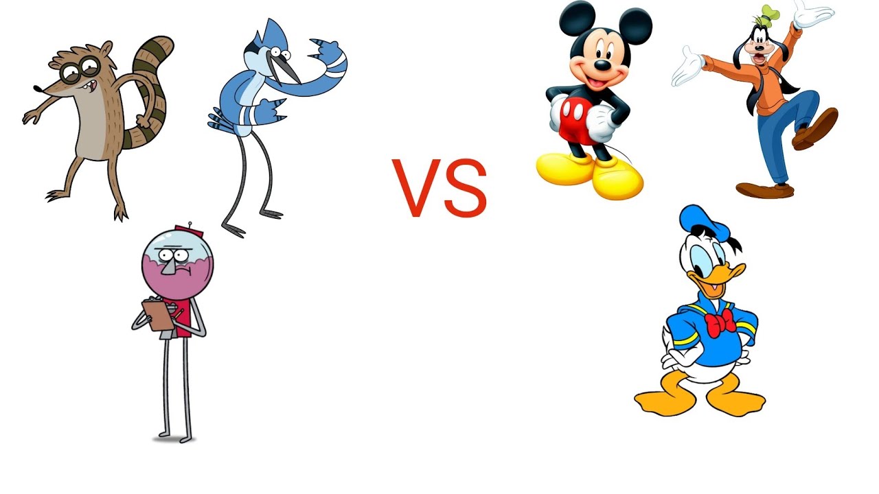 mugen mordecai/Rigby/Benson vs Mickey mouse/goofy/Donald duck - YouTube