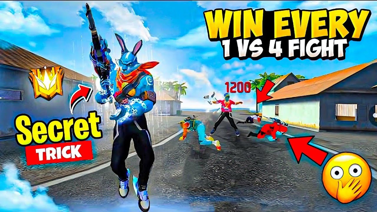 I found the 1vs4 Secret 🤤 don't tell anyone about this Secret 🤫😧 and become the 1vs4 GOD - YouTube
