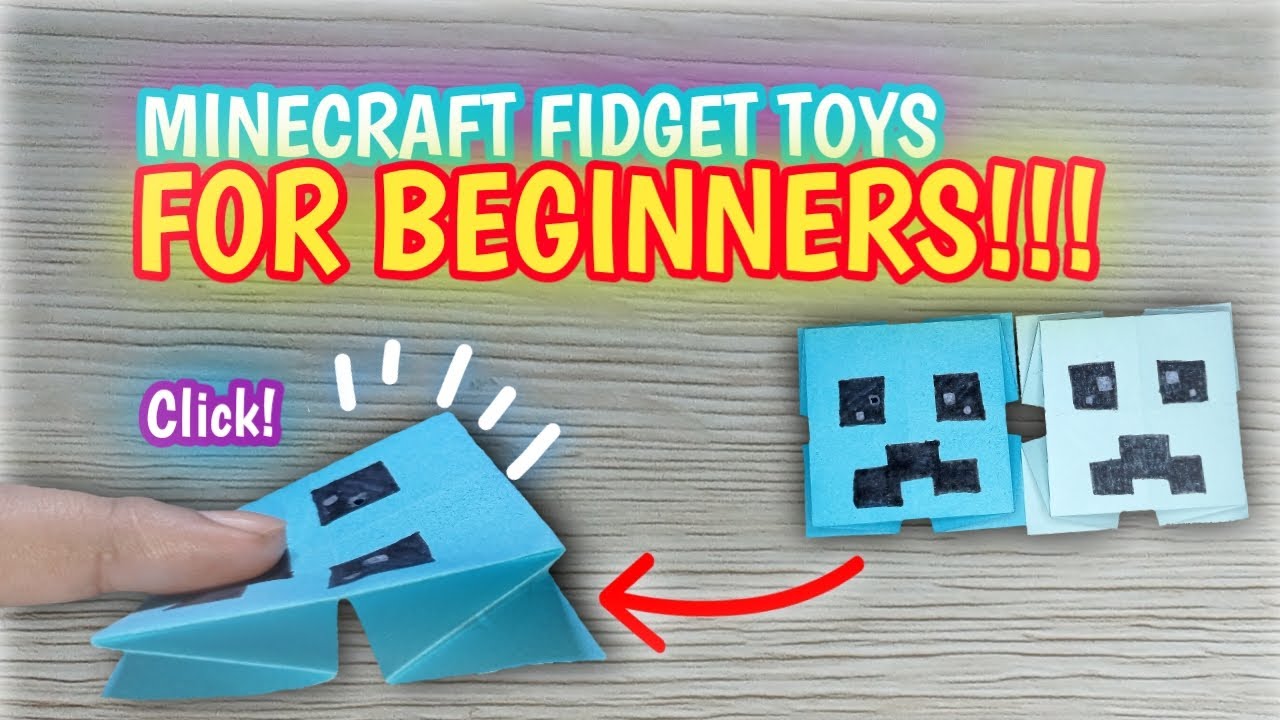 SUPER EASY!!! Origami minecraft fidget toys - YouTube