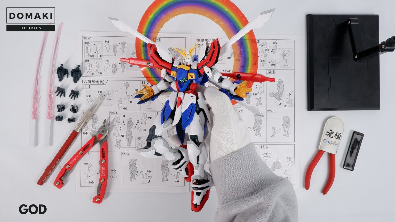 GOD Gundam 1/100 MG | ASMR Build | Speed Build | Model Kit | MJH - YouTube