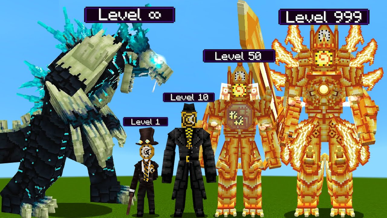 Wardenzilla Titan vs TITAN CLOCKMAN Evolution! in Minecraft! - YouTube