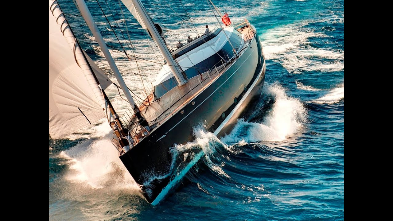 Extreme Sailing [GoPro] luxury and racing boats in stormy (barca a vela ...