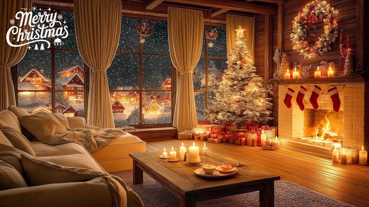Soothing Christmas Ambience🎄 Instrumental Christmas Music With ...