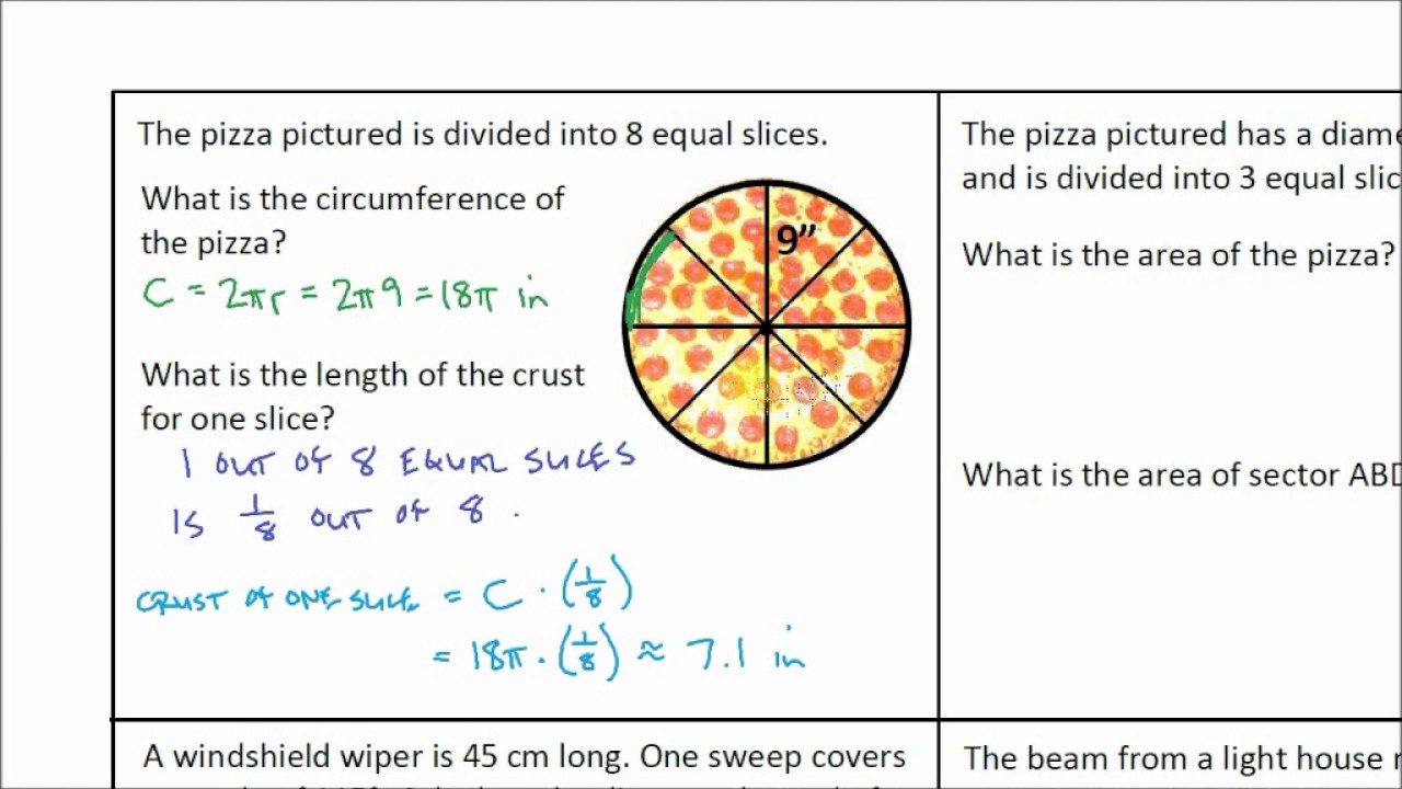Circles 09b Word Problems - YouTube