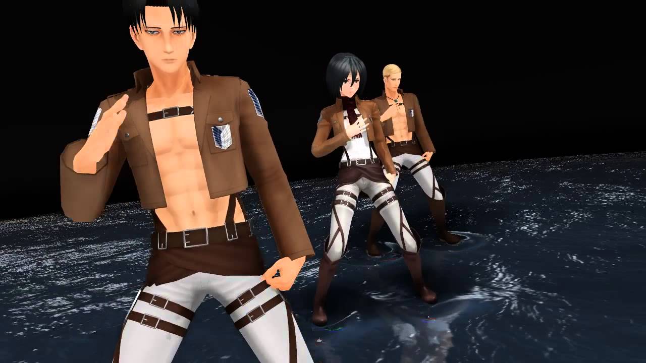 [進撃の MMD] Mikasa Levi Ervin Talk Dirty - YouTube