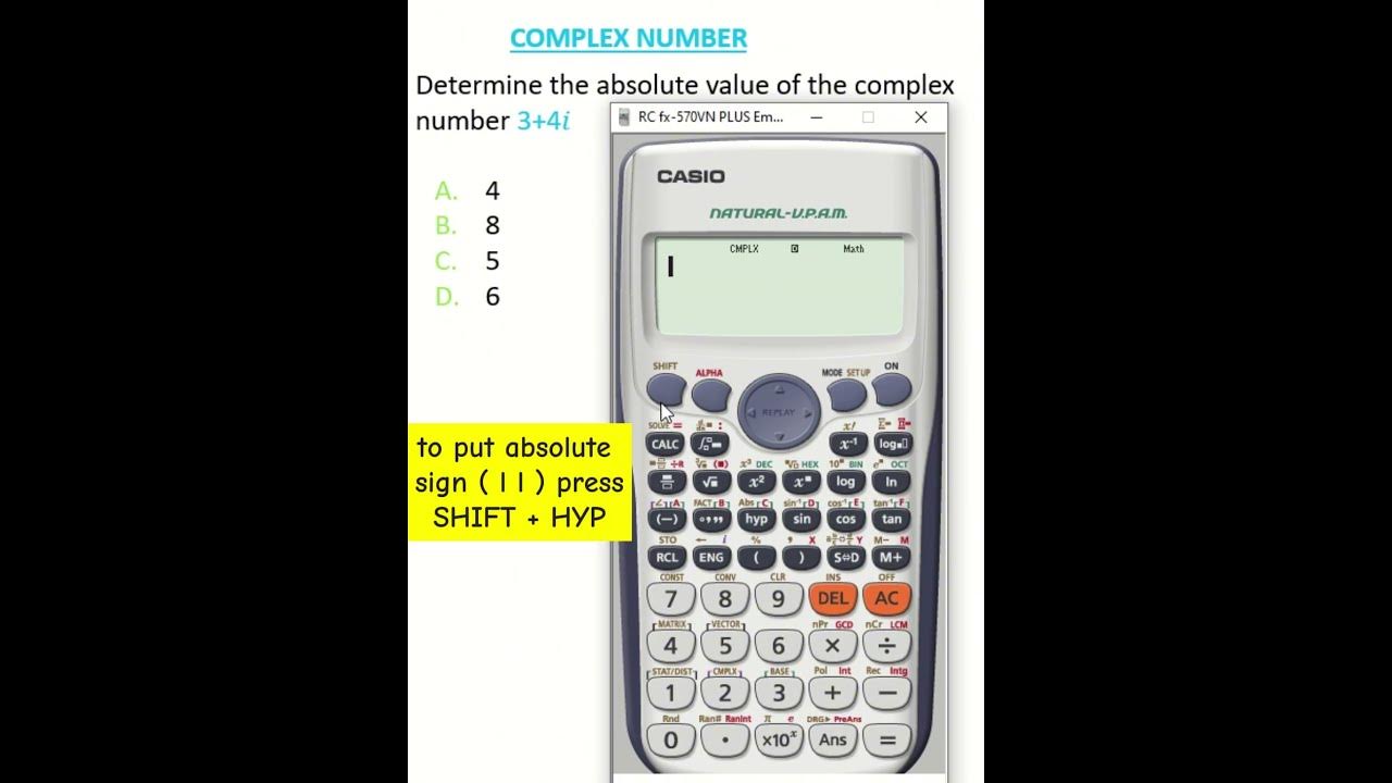 Absolute value using calcu - YouTube