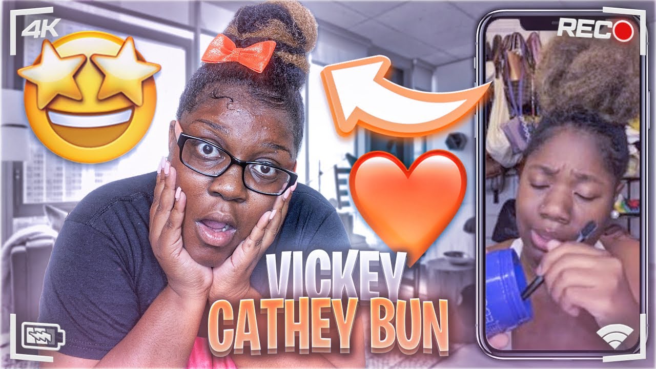 Doing A Vickey Cathey Bun For The 1st Time Using Orange Products Vlogtober Day 4 Youtube