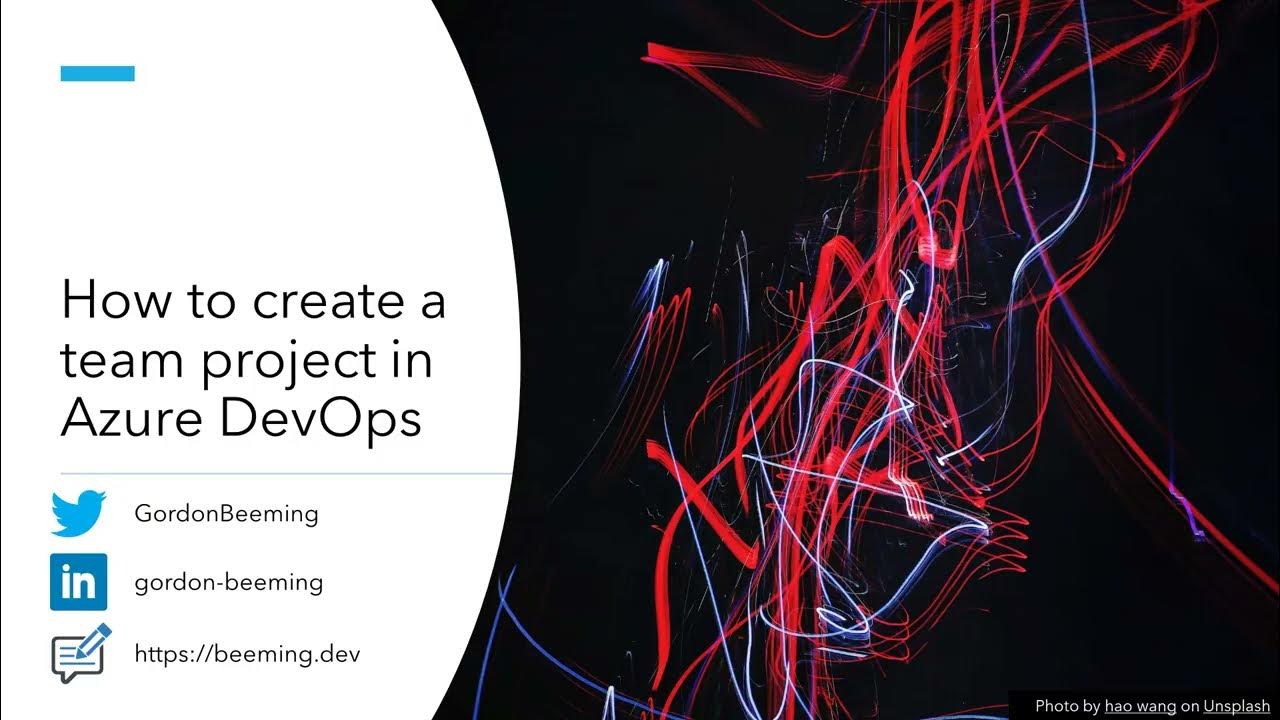 How to create a team project in Azure DevOps - YouTube
