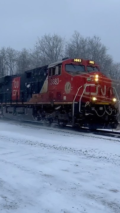 CN 3883 Northbound Manifest passing Advance Approach signal at Lemington, WI - YouTube