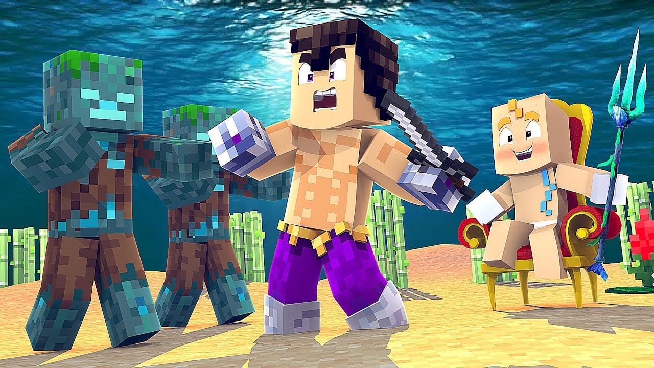 El tridente de neptuno y la isla tortuga Minecraft Con Noobs - YouTube