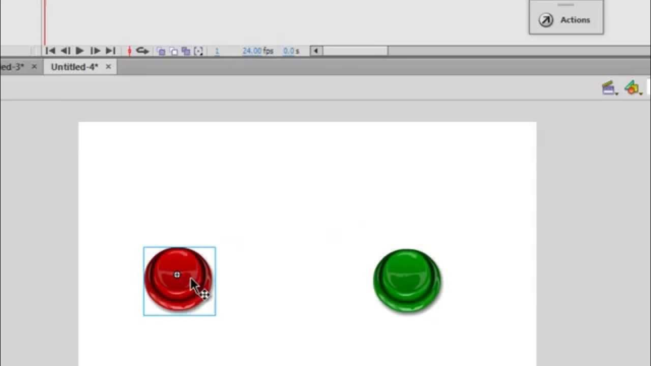 Tutorial adobe flash cs6 memainkan audio dengan button - YouTube