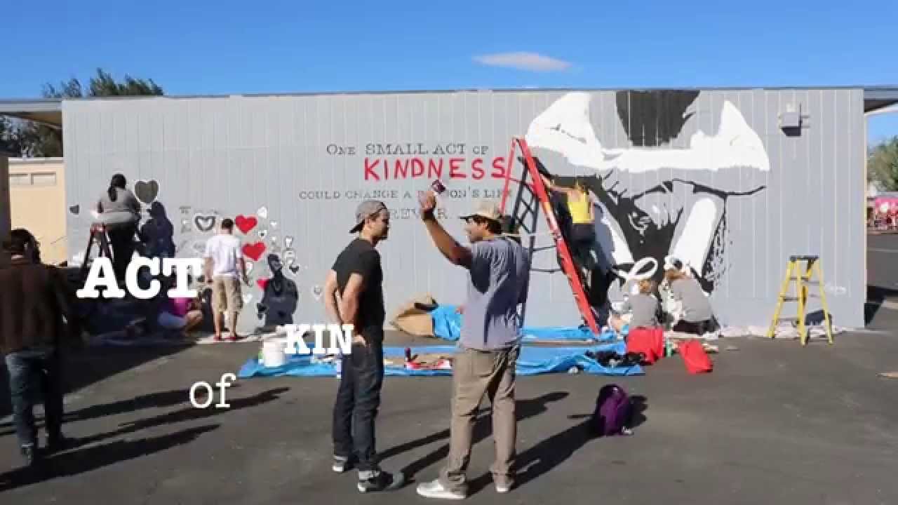 "Small Acts of Kindness" Anti Bullying Street Art - YouTube