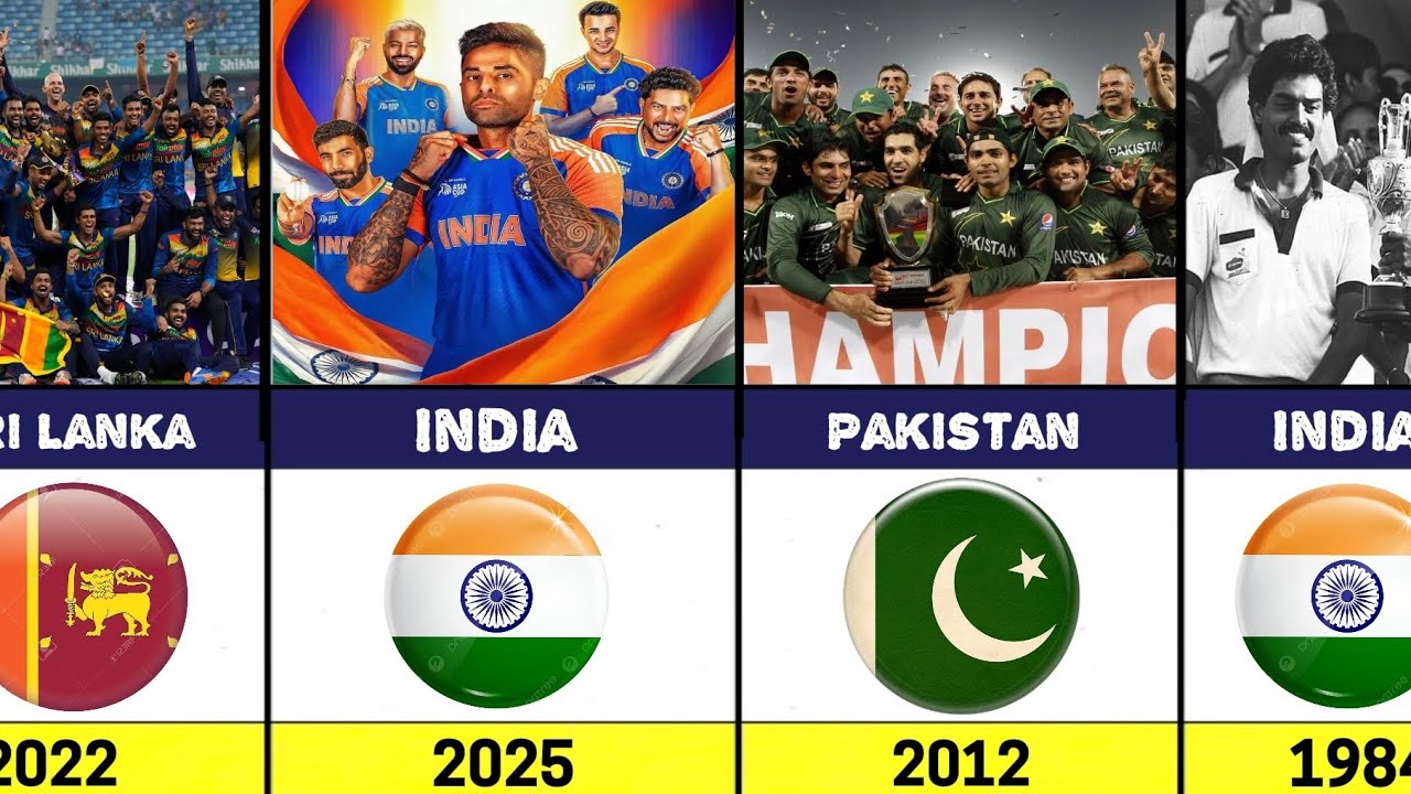 Asia Cup Winners List 1984 to 2025 - YouTube